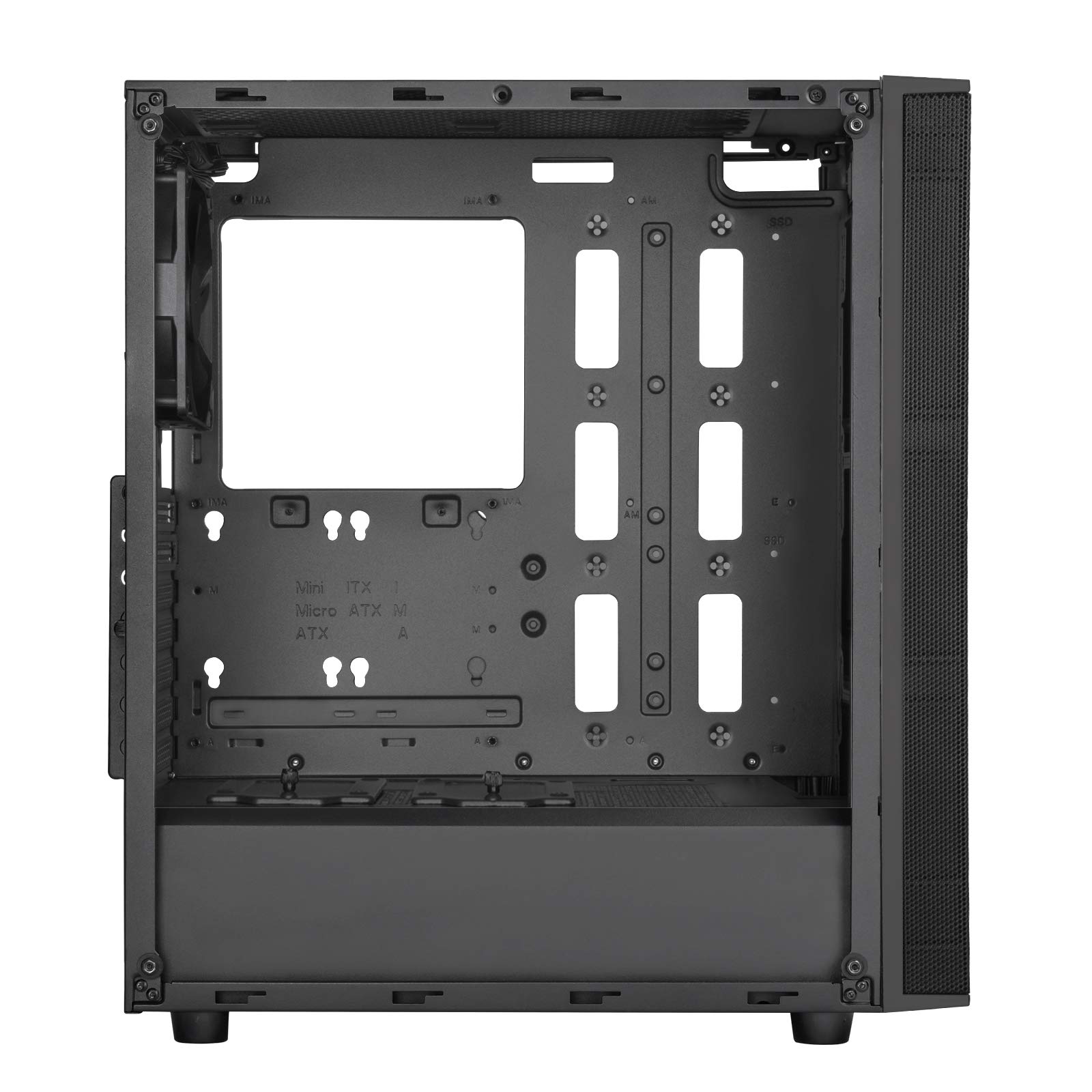 SilverStone Technology FARA R1, Tempered Glass, Black, Mid-Tower ATX Case with Micro-ATX and Mini-ITX Support, SST-FAR1B-G