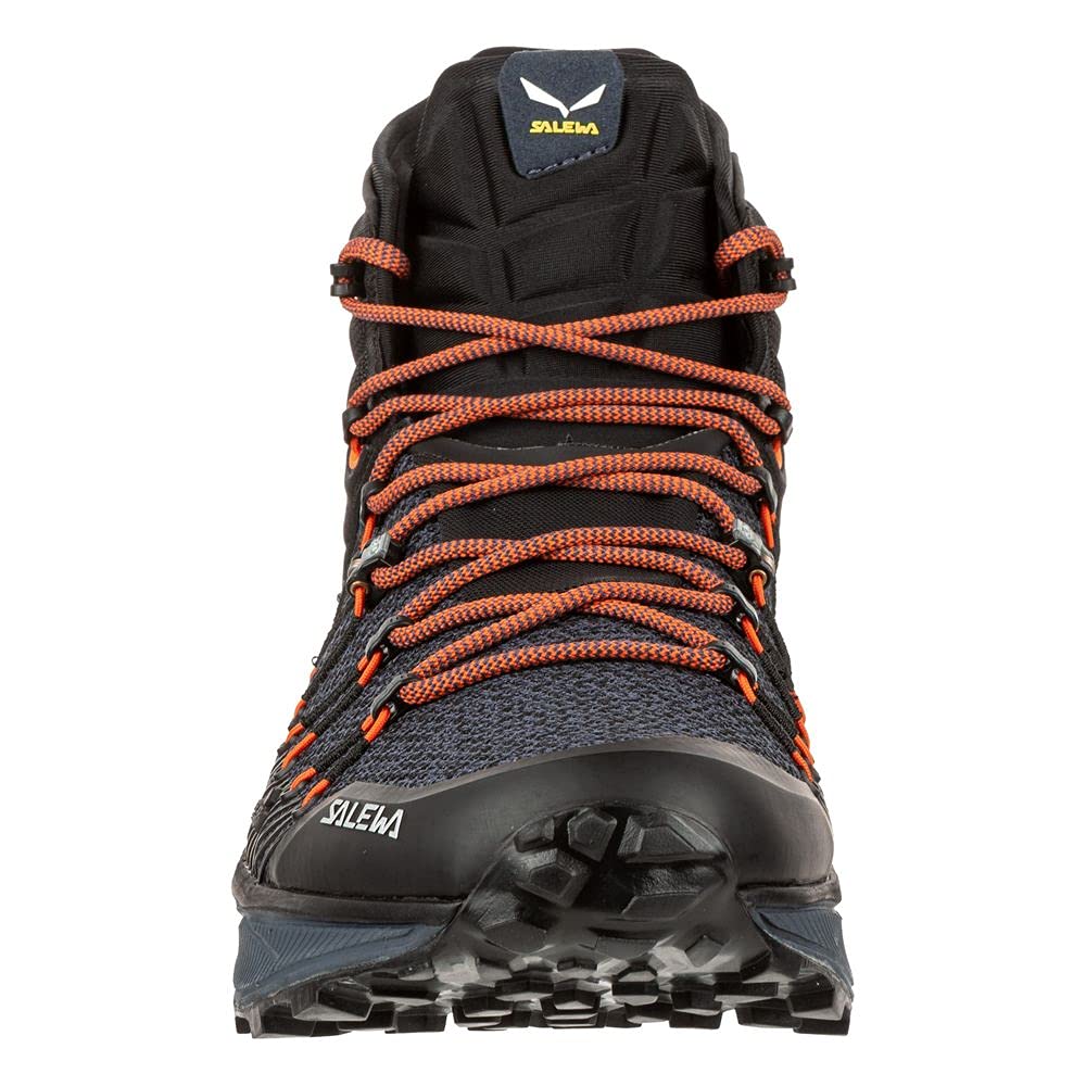 Salewa Men's Dropline Shock-Absorbent Trail Running Hiking Mid-Cut Shoe Road, Black/OmbreBlue, 12