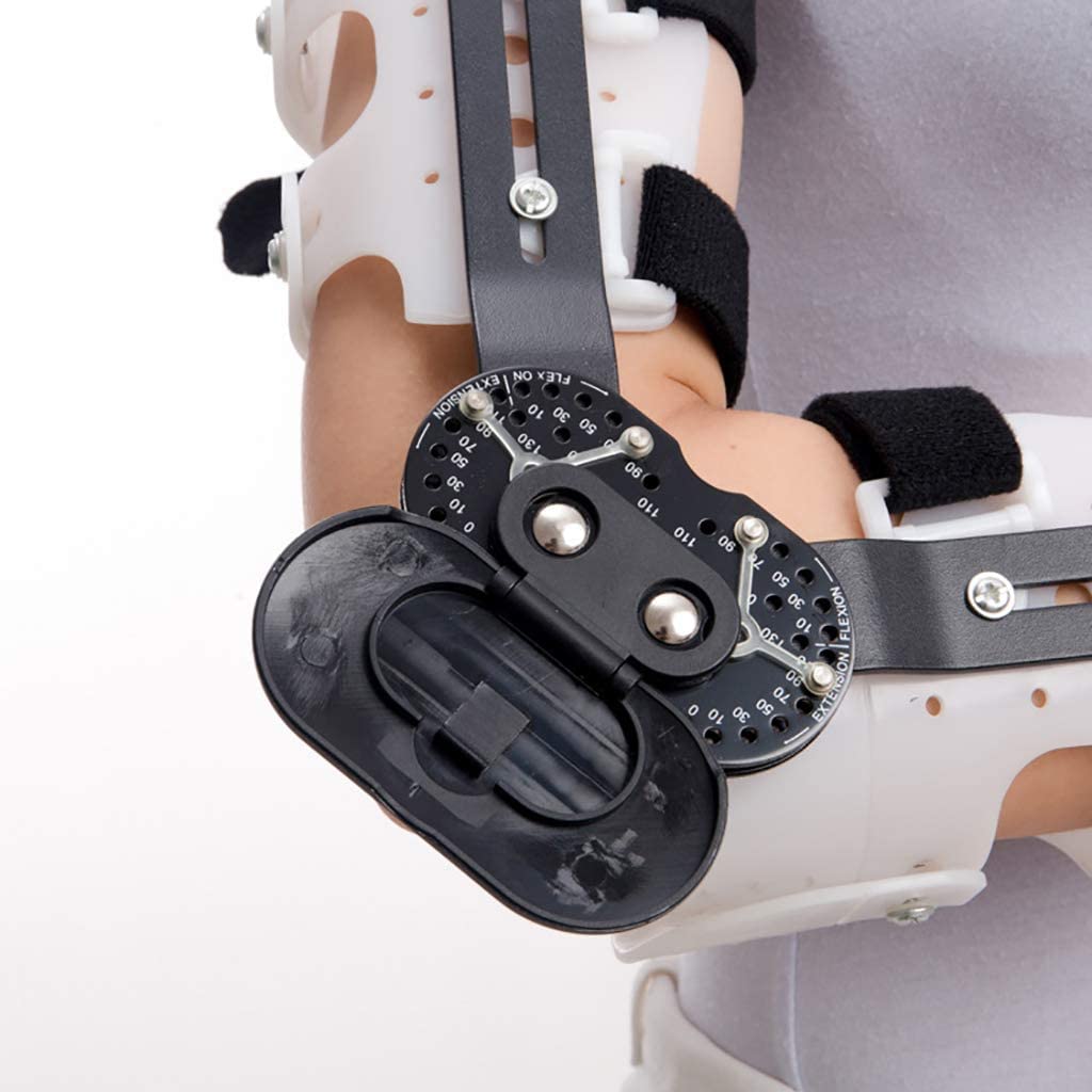 TSUSF Hinged ROM Elbow Palm Brace, For Arm Orthosis Injury Recovery Support After Surgery Adjustable Post OP Elbow Brace