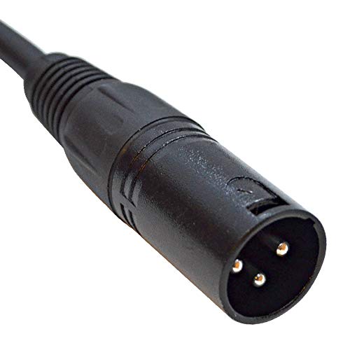 Seismic Audio - SA-RSX3-3 Foot Right Angle XLR Female to XLR Male Microphone Patch Cable - 3' Mic Cable for Professional PA DJ Equipment
