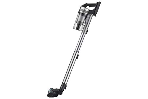 Samsung Jet 90 Cordless Stick Vacuum Long Lasting Battery and 200 Air Watt Suction Power, Complete with Telescopic Pipe, Titan Silver