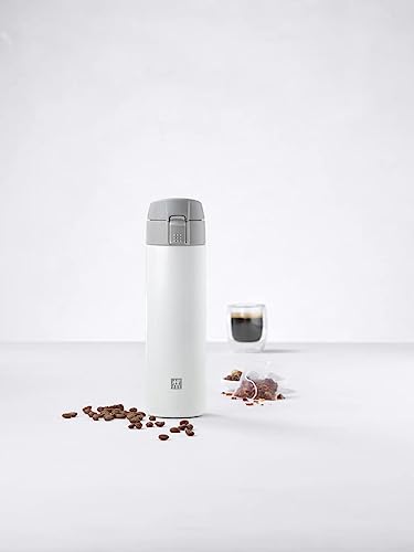 ZWILLING Thermo Travel Bottle, 15.2 oz, Silver-White