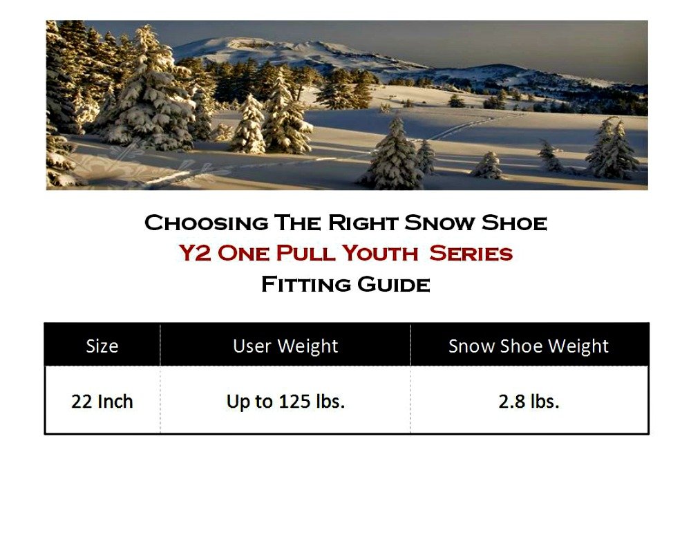 Redfeather 22" Y2 One Pull Youth Series Snowshoes, 1500
