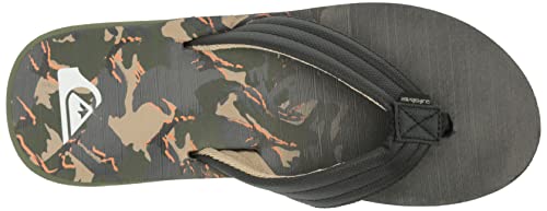 Quiksilver Men's Carver Print Sandal Flip-Flop, Green 1, 13