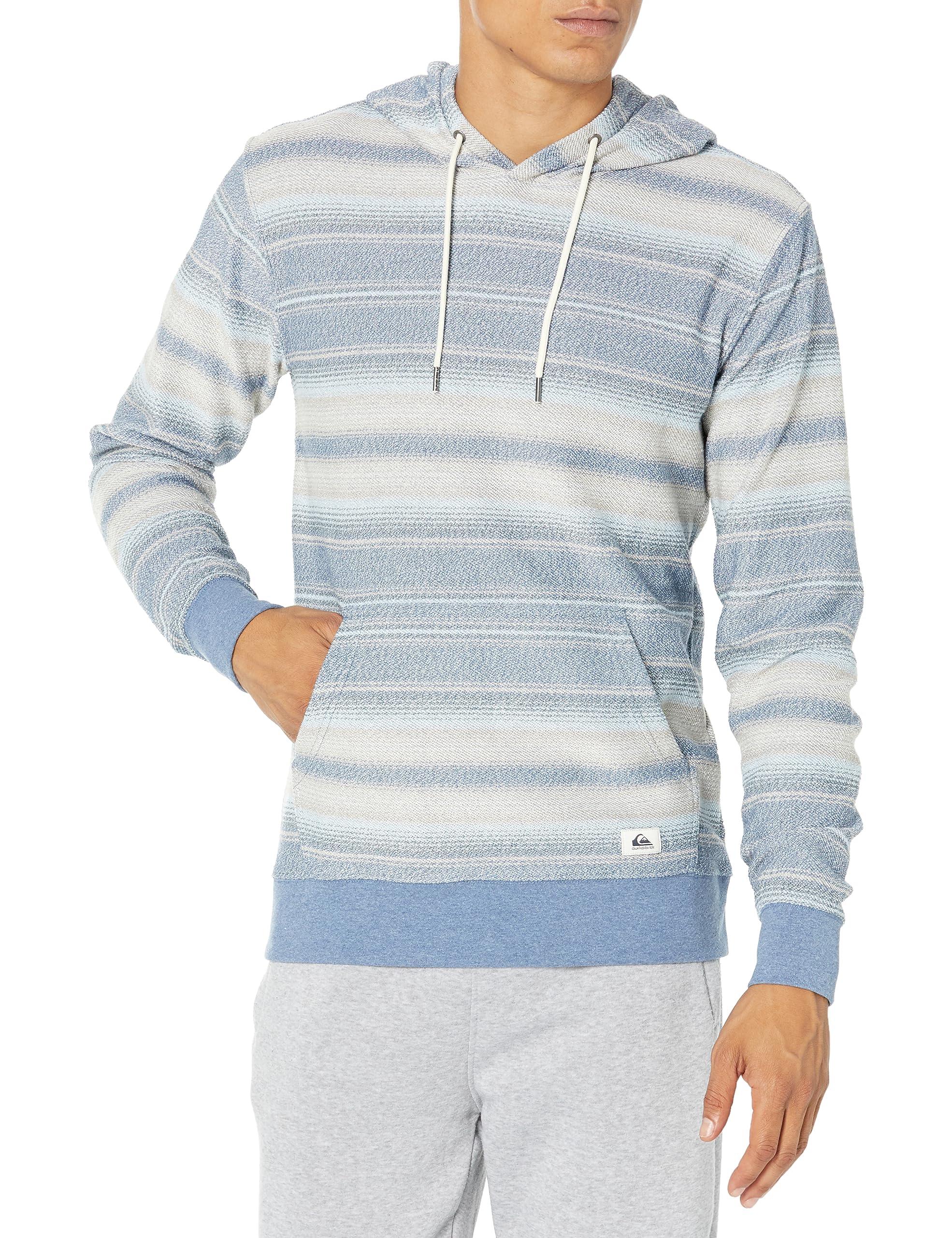 Quiksilver Men's Hood Pullover Hoodie Sweatshirt, Tarmac Otway 233