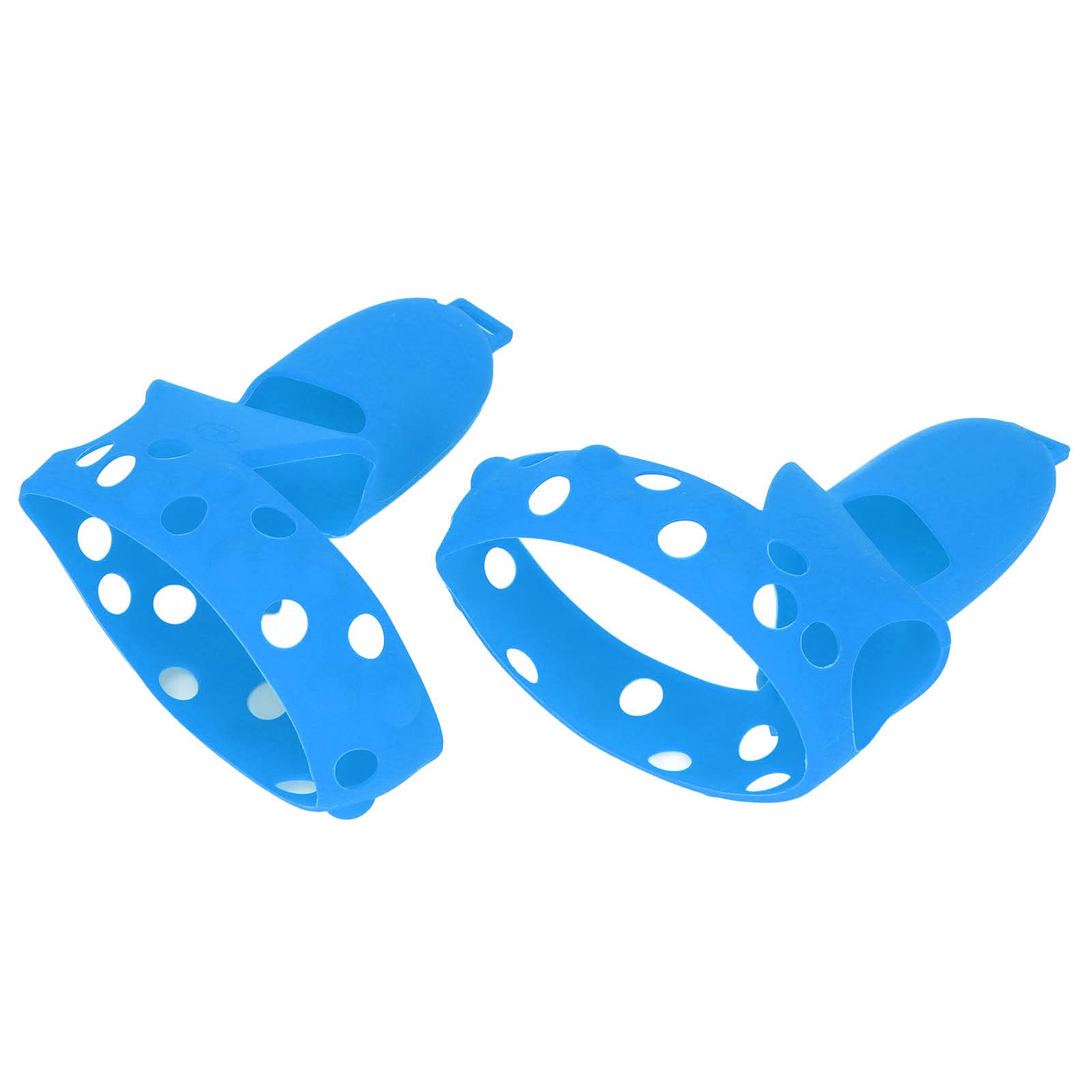 VR Controller Grip Cover, Silicone VR Controller Handle Silicone Protective Cover with Adjustable Knuckle Strap,for Oculus 2 Handle Controller(Blue)