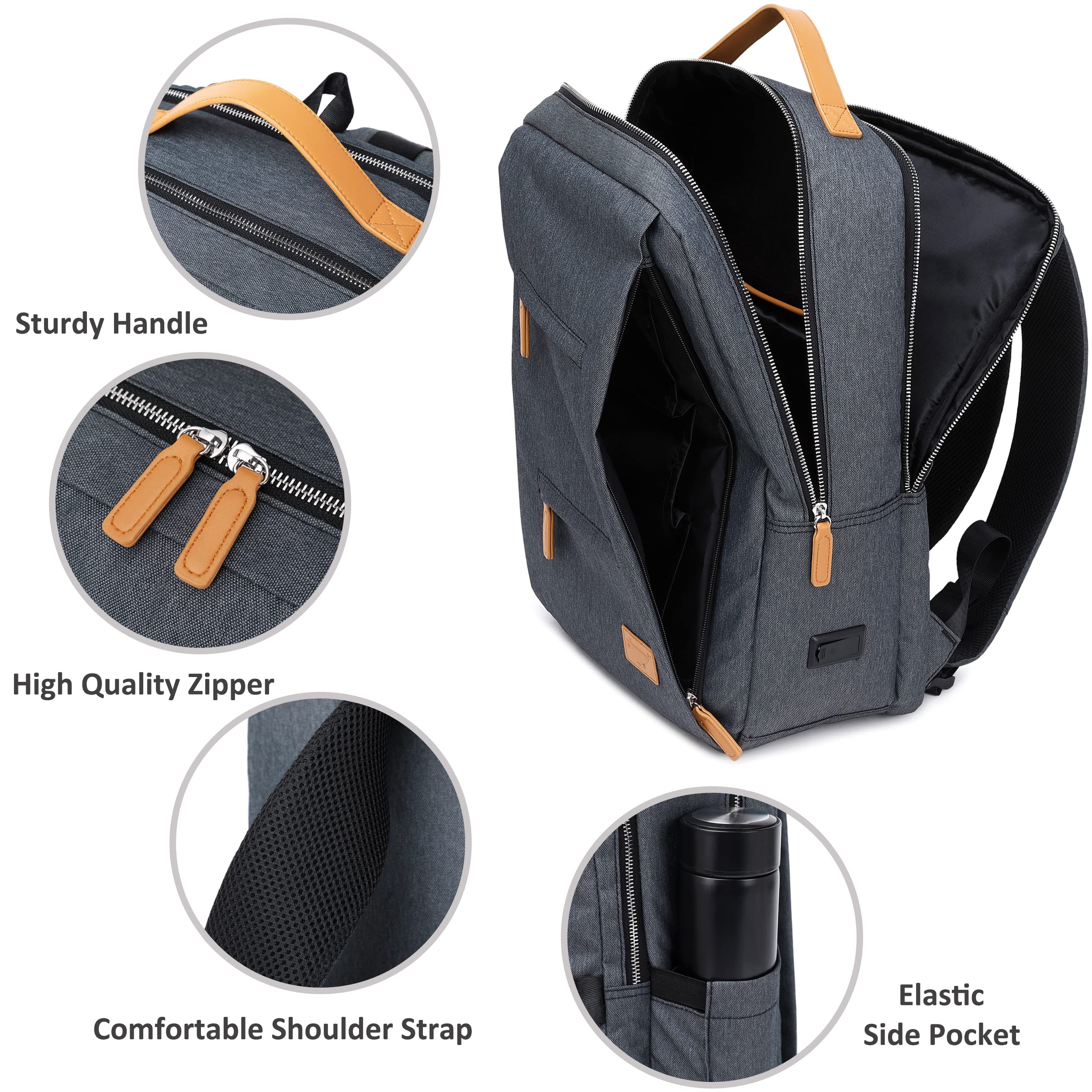 Smart Laptop Backpacks 15.6 inch for Women Men Business Travel Weekender