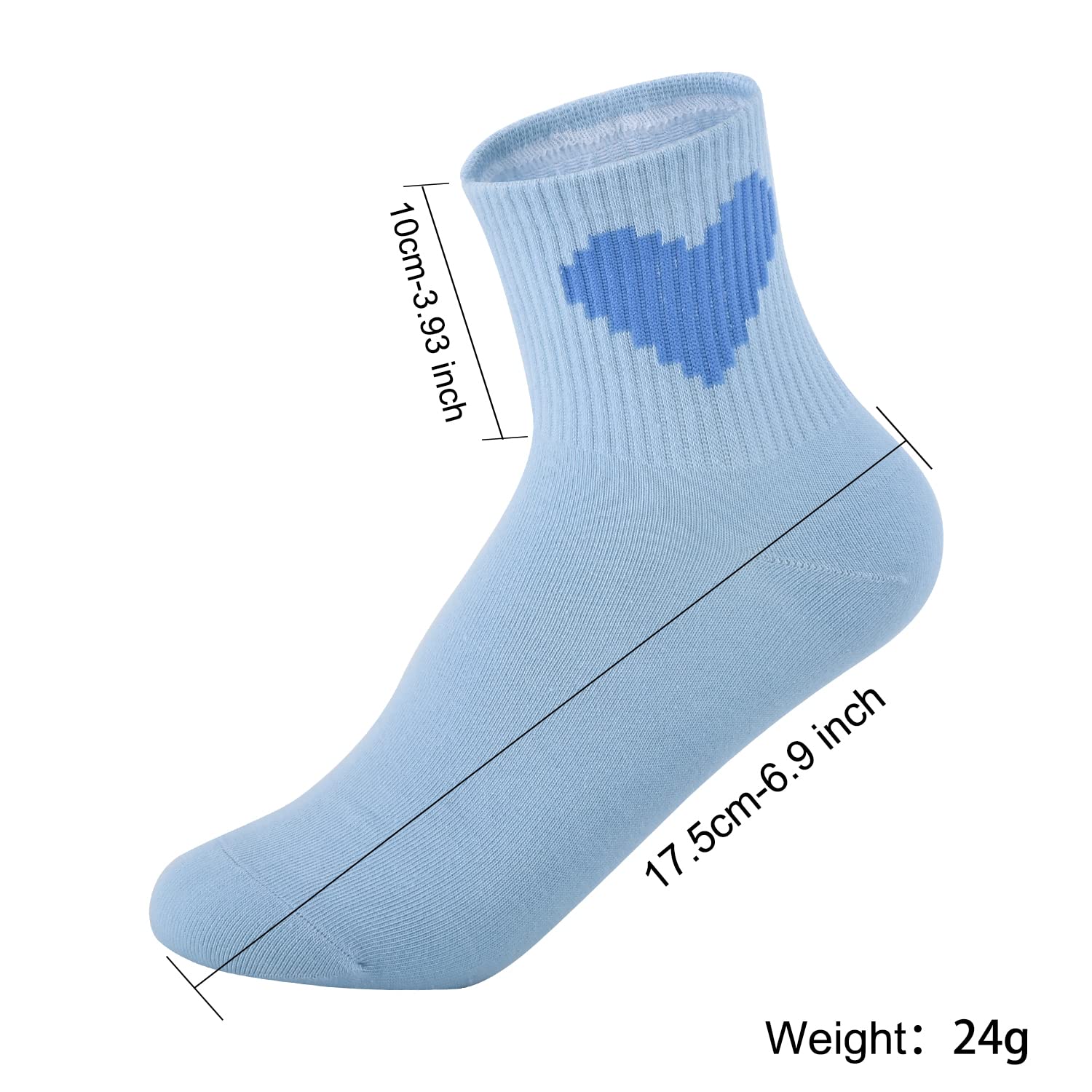 WKJHO Women's Combed Cotton Ankle Socks,5 Pairs Warm Soft Crew Socks for Women Athletic Running Socks Cute Outfit Socks