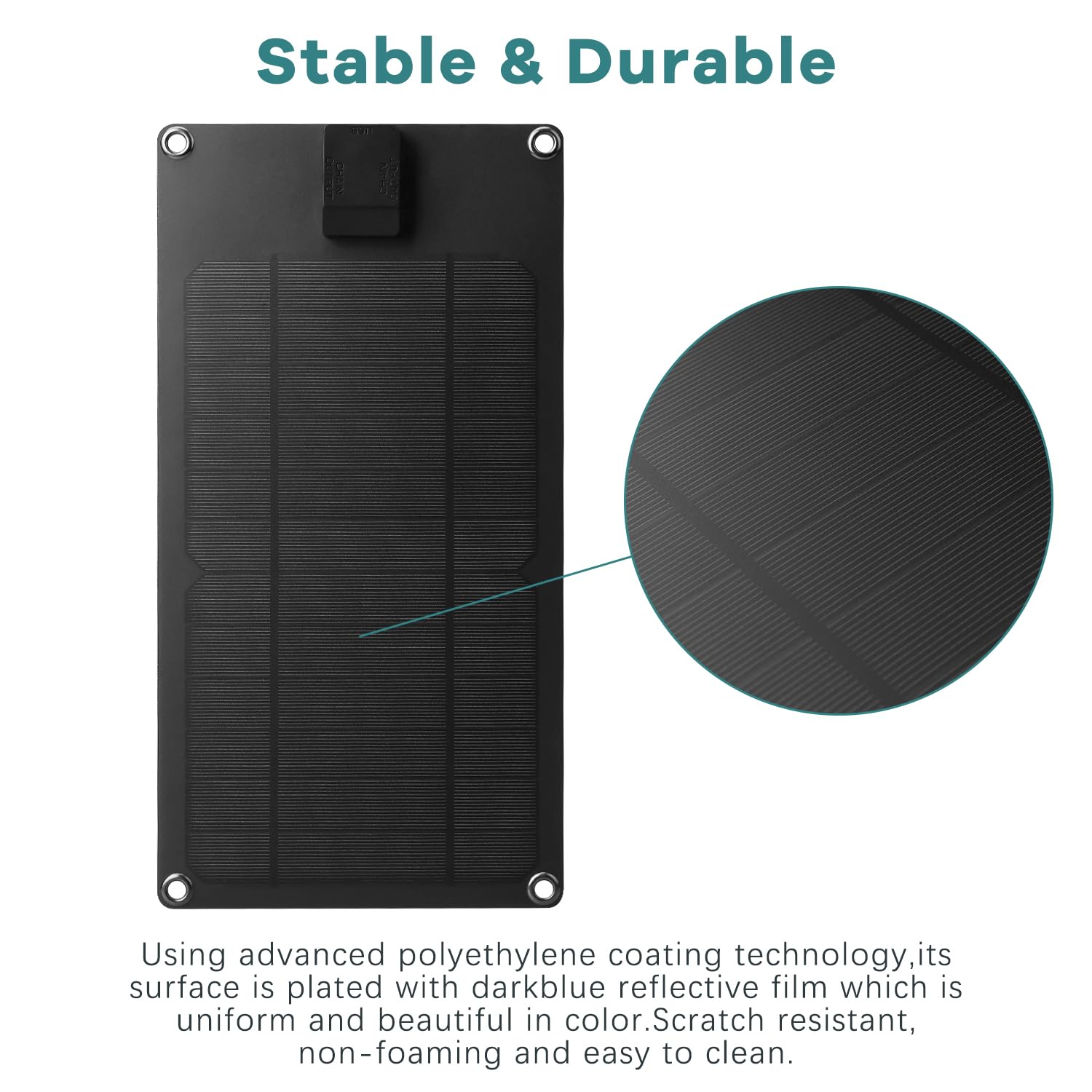 Solar Panel 50 Watt 6V, USB Port Portable Solar Panel High-Efficiency Monocrystalline PV Module Power Charger for Home RV Marine Rooftop Farm Battery for Outdoor Applications