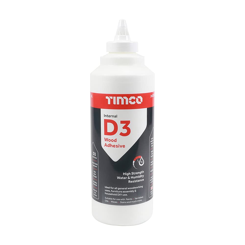 TIMCO Internal D3 Wood Adhesive-1L Adhesive & Sealant, White