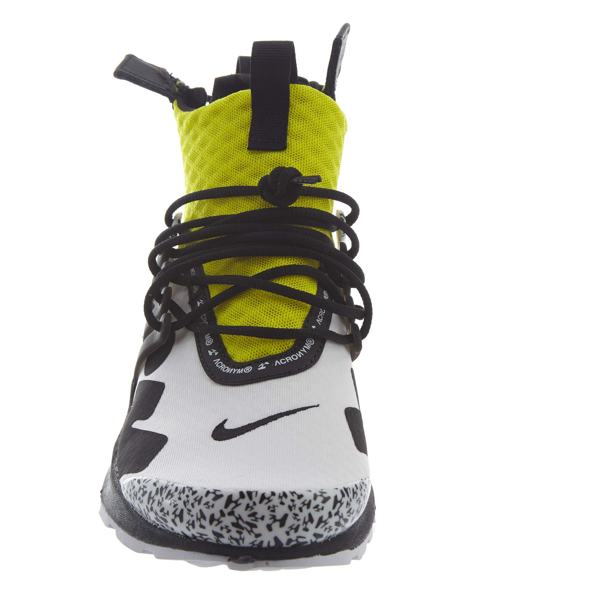 Nike Men's Air Presto Mid/Acronym Acronym Dynamic Yellow, White/Black/Dynamic Yellow, 9