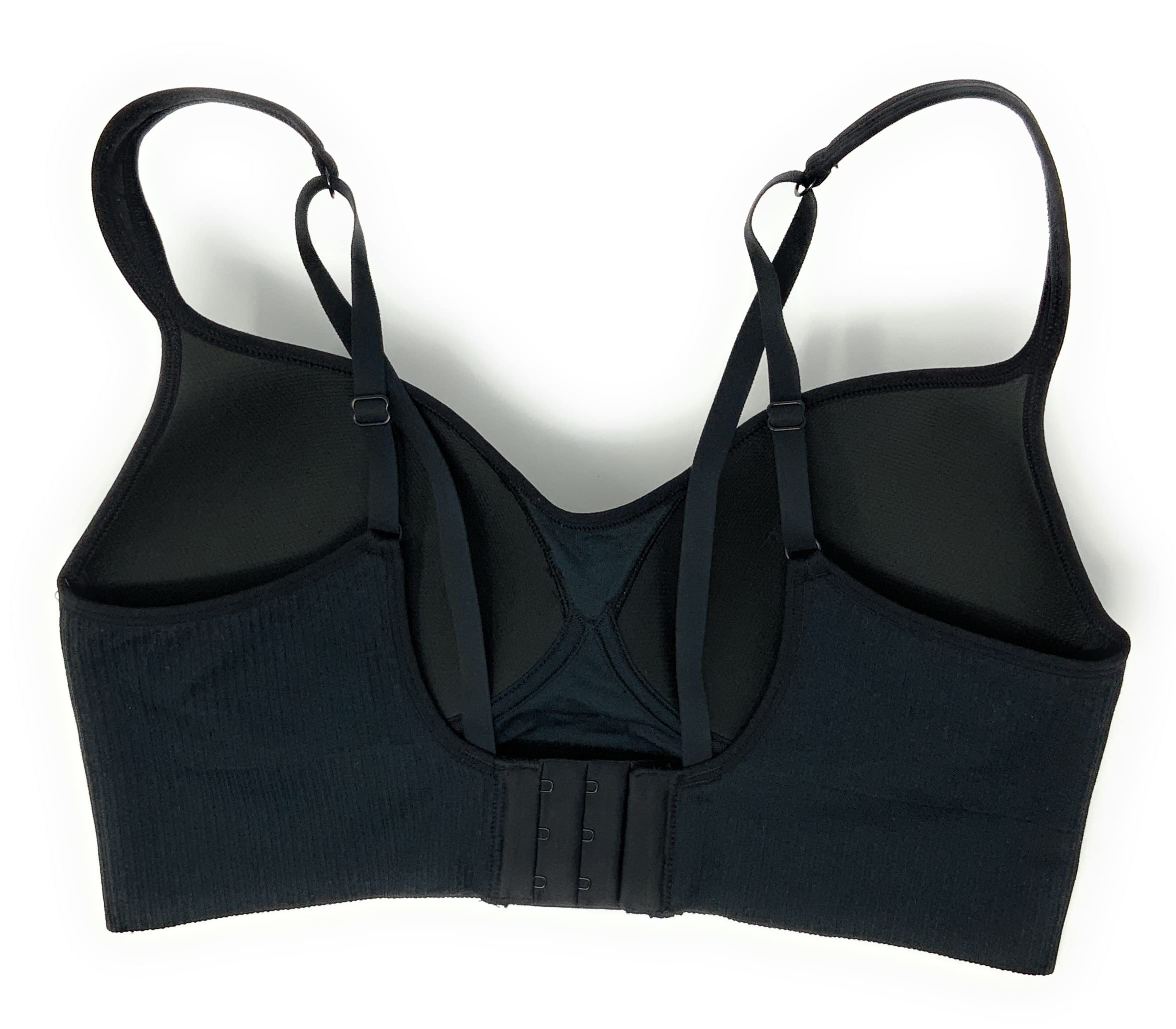 Victoria's Secret Seamless Wireless Triangle Yoga Sports Bra, Black, Medium