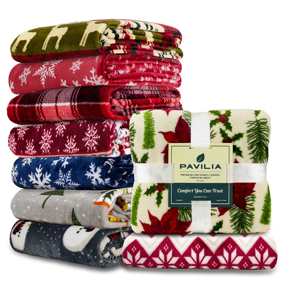 PAVILIA Christmas Snowman Throw Blanket | Grey Christmas Fleece Blanket | Soft, Plush, Warm Winter Cabin Throw, 50x60 (Grey Snowman)