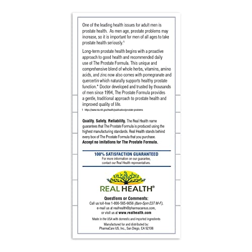Real Health The Prostate Formula - Prostate Supplements for Men, Prostate Health, Prostate Relief, Saw Palmetto for Men, Prostate Vitamins - 270 Count