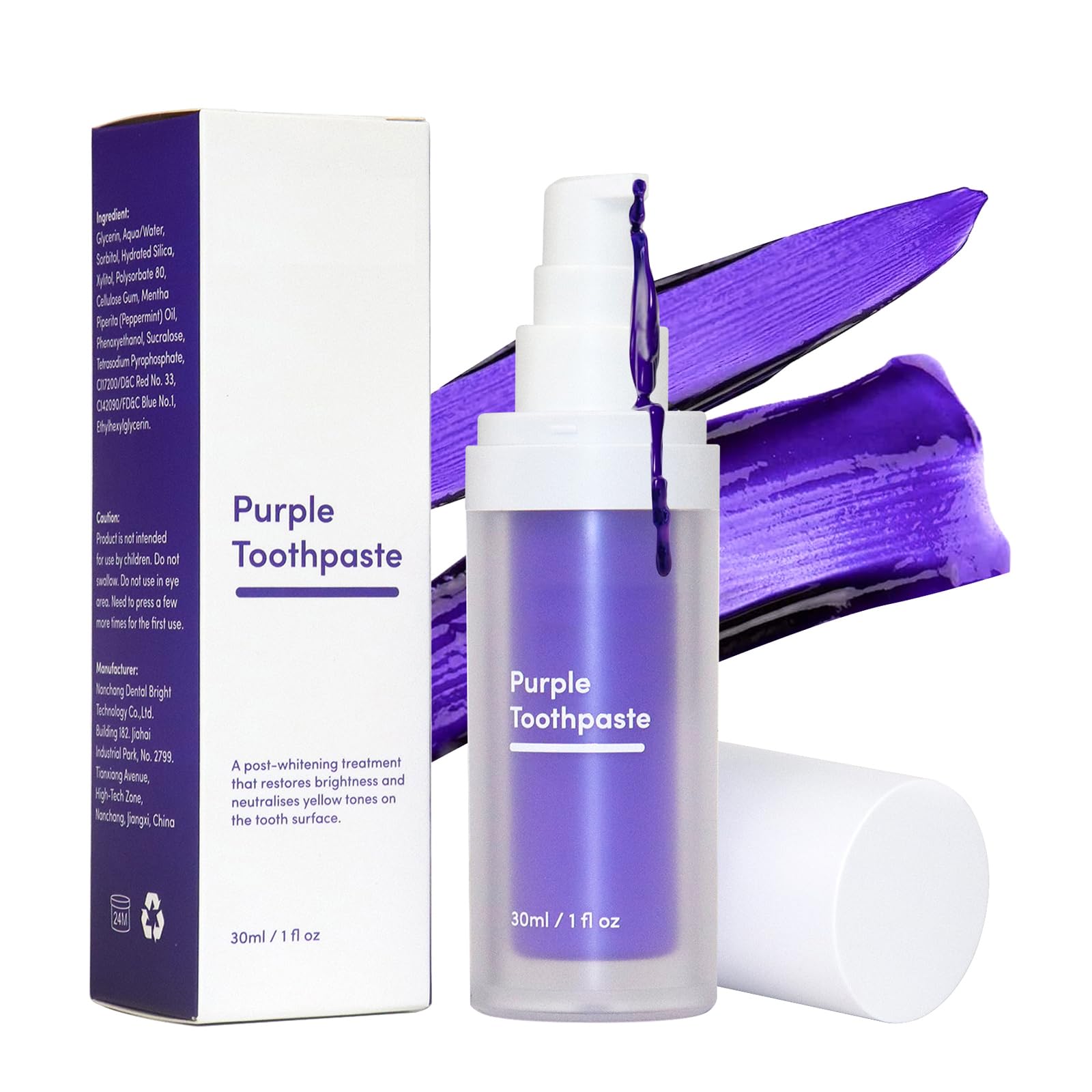 Purple Toothpaste Whitening