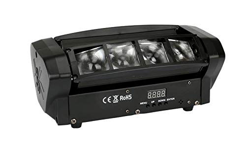 Spider Moving Head Light 8x10W LEDs Beam DJ Lights RGBW Sound Activated and DMX-512 Control for Party Pub Disco Show Wedding Event Stage Lighting (2Pack)