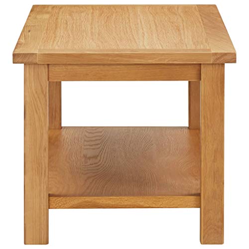 QJBSAVVA Coffee Table 43.3"x21.7"x15.7" Solid Oak Wood,Center Table Low Table Folding Table Entrance Table Suitable for Meeting Rooms, Reception Rooms, Offices