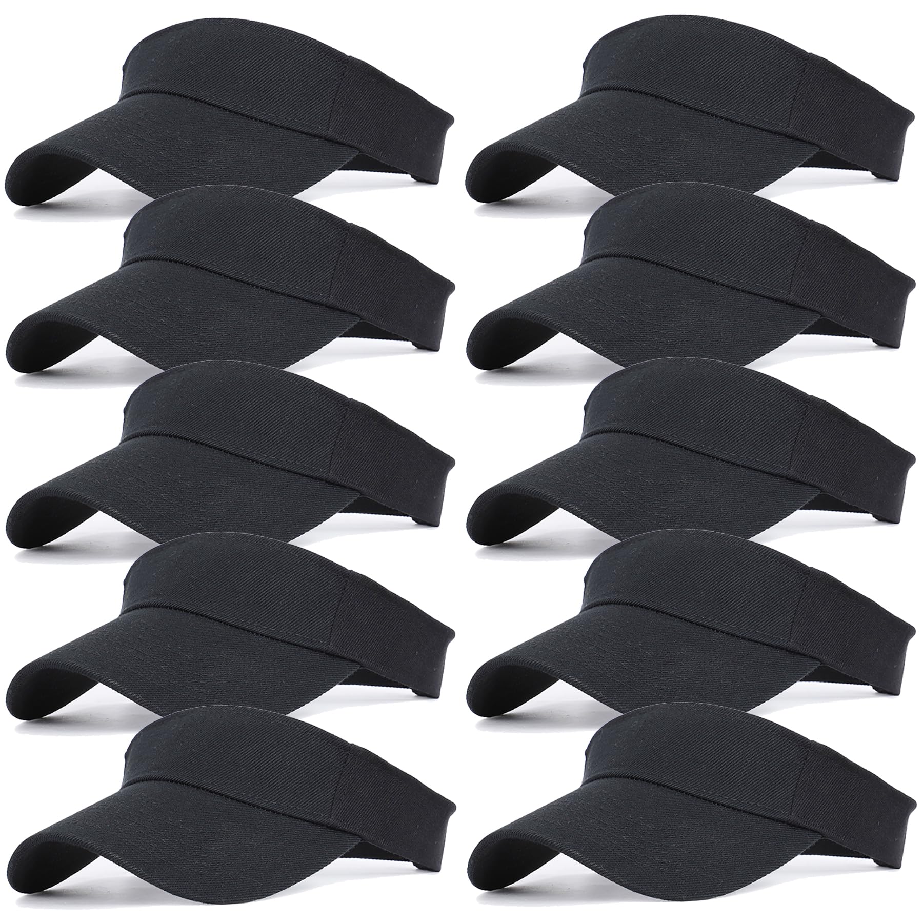 Unisex Sports Sun Visor Hats Open Top Bingo Run Visors Hat for Tennis Golf Travel Summer Beach Pool (Set 2, 5)