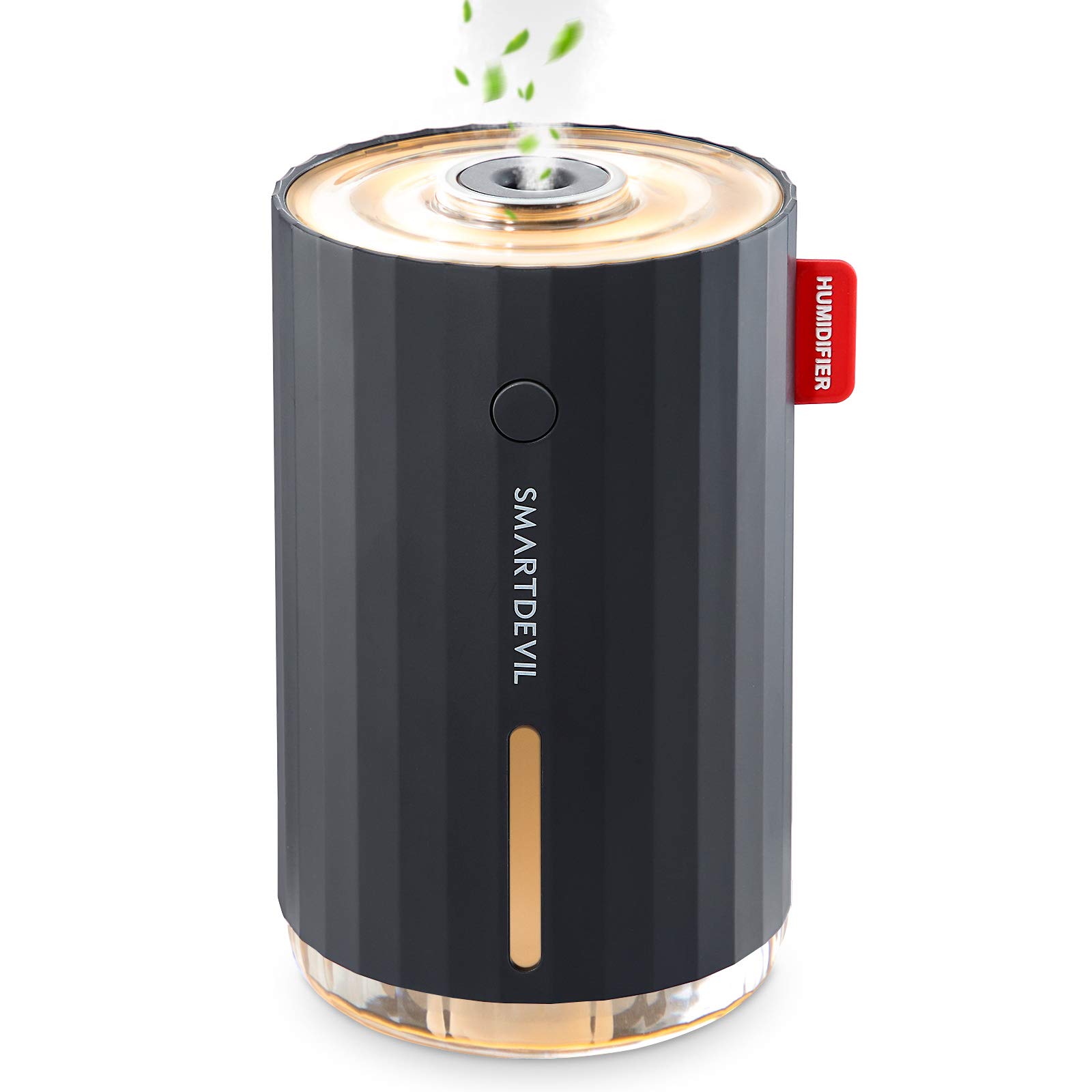 SmartDevil Mini Humidifier, Small Desk Humidifier, USB Personal Humidifiers with 2 Mist Modes, Whisper Quiet, Shut-Off for Bedroom, Plants, Baby Room, Office and Car (Black)