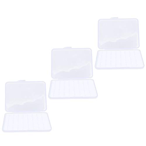 SALUTUYA 3Pcs Portable Crack Resistance High Toughness Fly Fishing Hook Box,Accessory Storage Box(Medium)