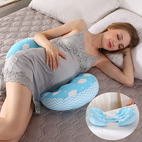 Pregnancy Pillow Wedge for Maternity ,Side Sleeper Pregnancy Pillow Support Body, Belly, Back, Knees