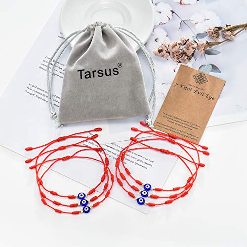 Tarsus 7 Knots Kabbalah Red String Bracelet Protection Evil Eye Bracelets for Women Men