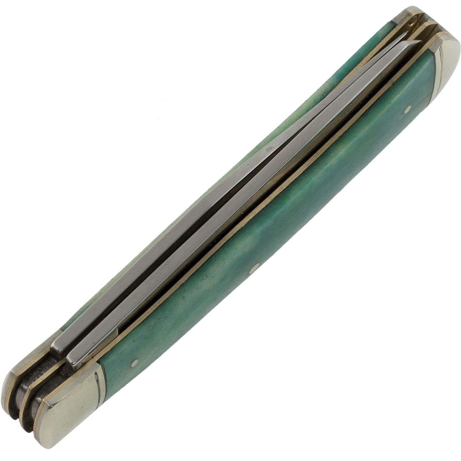 Turquoise Smooth Bone Trapper Pocket Knife Rr1253 2 Open Folding Blades Outdoor Survival Hunting Knife for Camping by Survival Steel