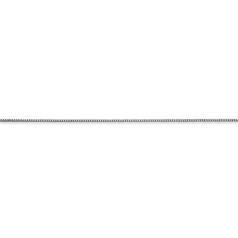 Solid 14k White Gold 0.50mm Box Chain Necklace 20"