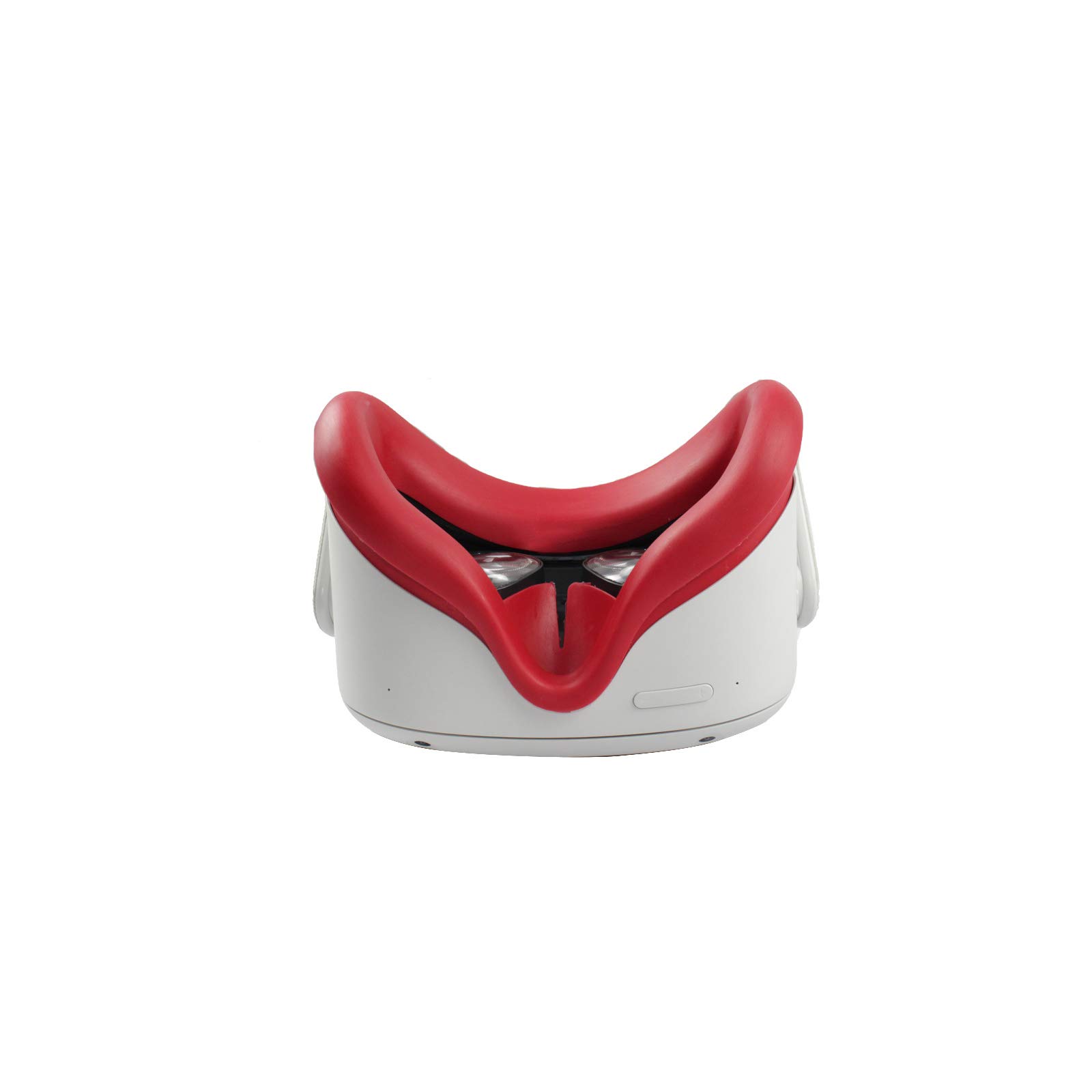 VR Silicone Face Cover for Oculus Quest 2 Accessories Soft Silicone Sweat-Proof Helmet Eye Cover VR Headset Accessories (Red)