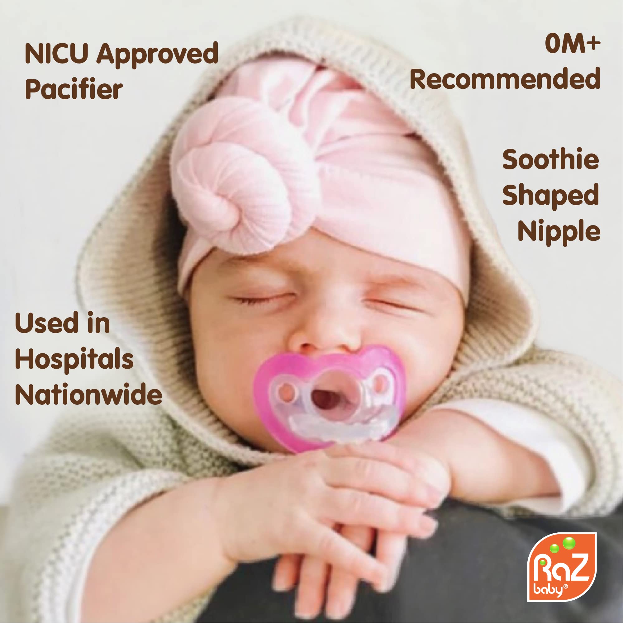 RaZbaby JollyPop Pacifier, Holder w/ Detachable Baby Pacifier, Stuffed Animal RaZbuddy, All Ages 0M+, 100% Medical Grade USA Made Silicone Pacifier, Machine Washable, Textured & Easy to Hold β Panda