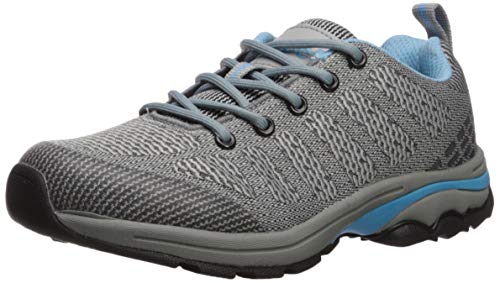 Propét Women's Petra Hiking Shoe, Light Grey/Light Blue, 6.5 Medium