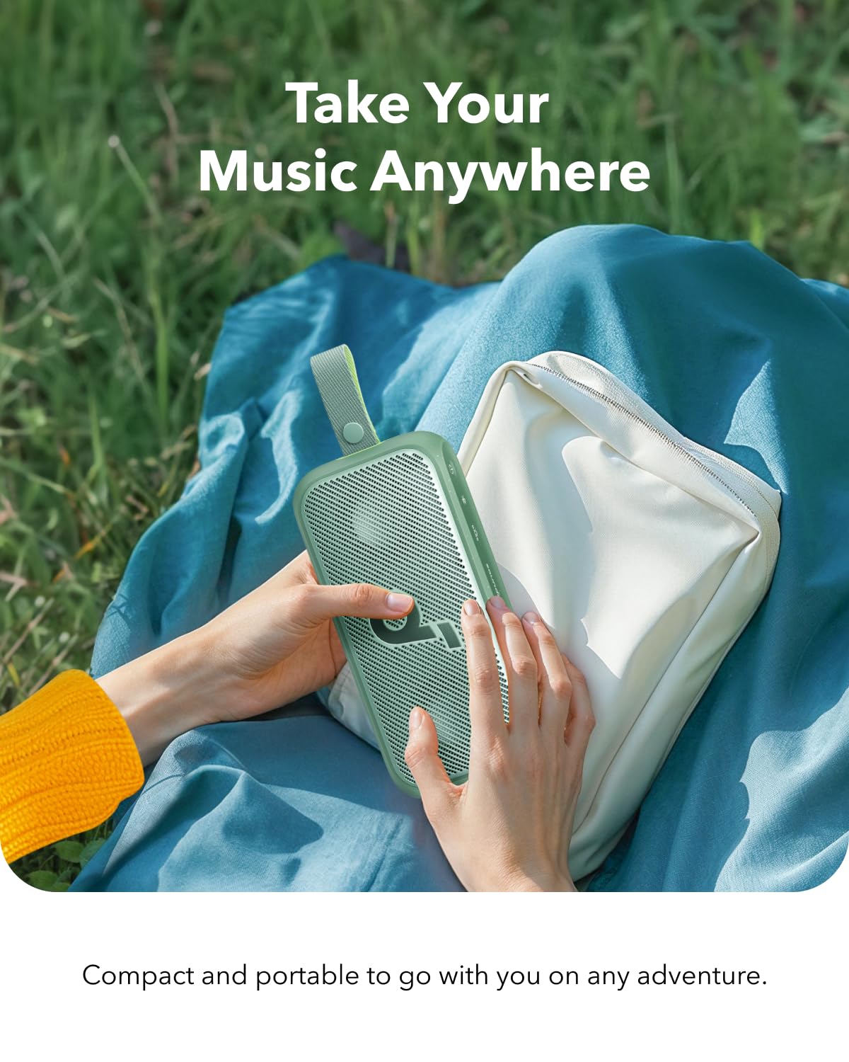 Soundcore Motion 300 Wireless Hi-Res Portable Speaker with BassUp, Bluetooth with SmartTune Technology, 30W Stereo Sound, 13H Playback, and IPX7 Waterproof, for Backyard, Camping, and Hiking