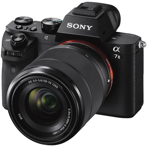 Sony a7 II Mirrorless Camera(ILCE7M2K/B) with Sony FE 28-70mm f/3.5-5.6 OSS Lens+Case+128 GIG Memory Cards+TTL Flash+Tripod(17PC) Bundle