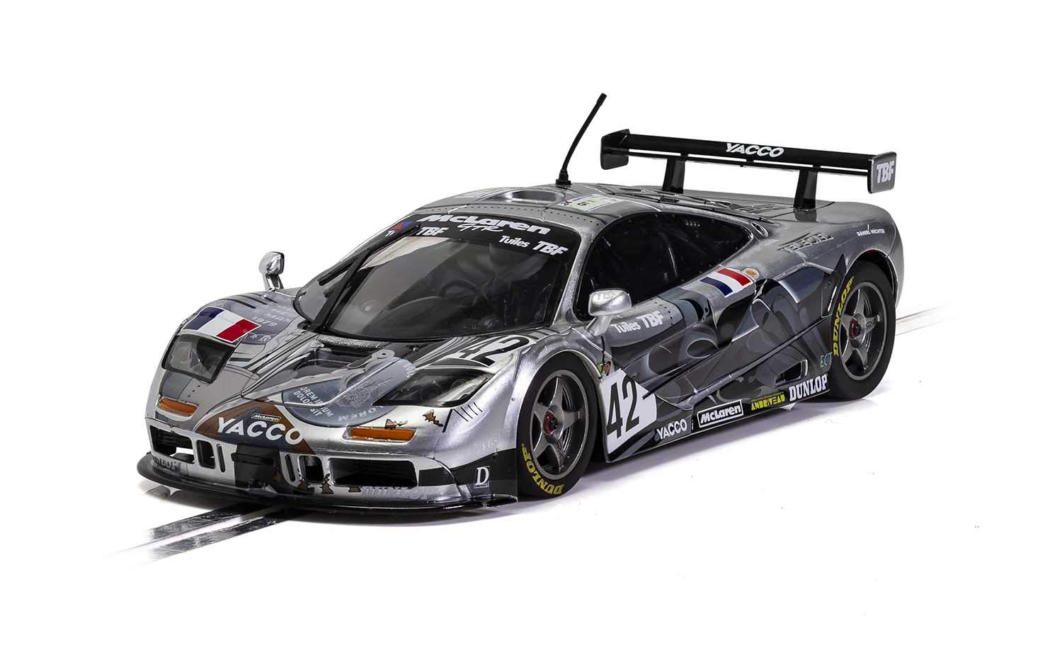 Scalextric McLaren F1 GTR Le Mans 1995 BBA Competition 1:32 Slot Race Car C4159 Silver & Gray