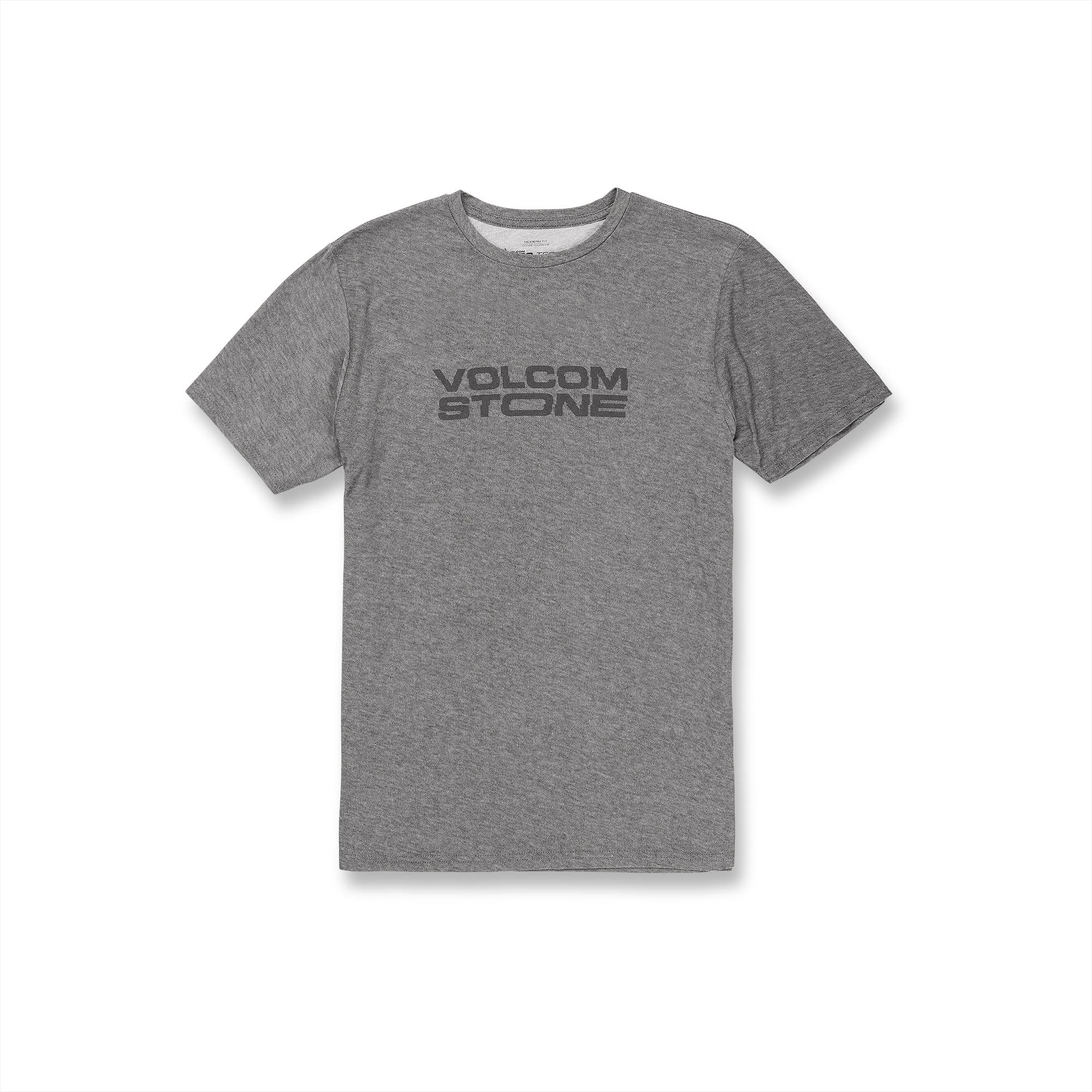 Volcom Men's Euroslash Short Sleeve Quick Drying Tee, Charcoal Heather, Medium