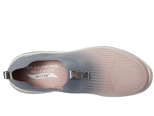 Skechers Go Walk Arch Fit - Ocean Vibes Gray/Pink 8 B (M)