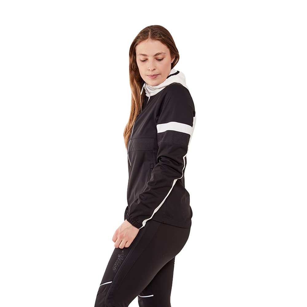 Swix Women's Standard Winter Active Insulated Nybo Full Zip Jacket, Black, Small