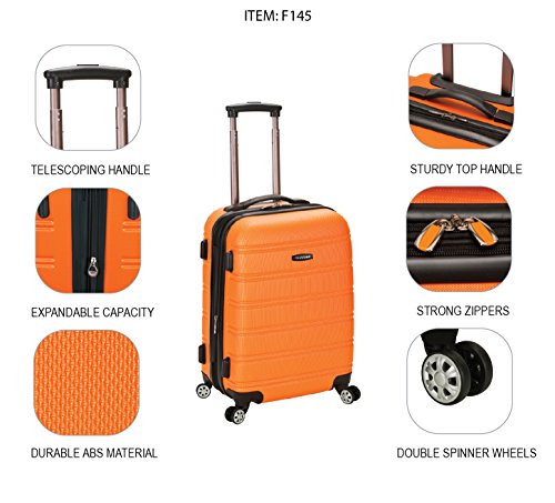 Rockland Melbourne Hardside Expandable Spinner Wheel Luggage, Lime, Carry-On 20-Inch
