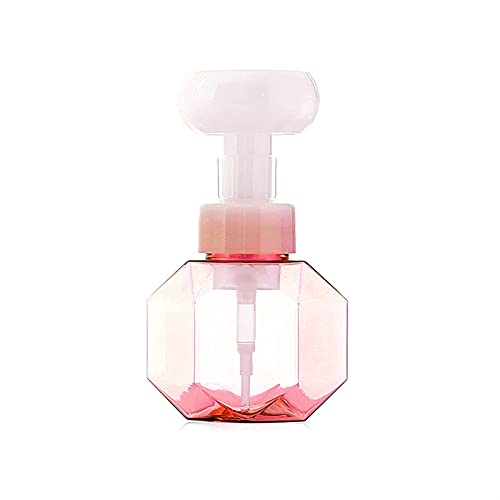 Soap Dispenser 300ml Liquid Soap Dispenser Foaming Pump Flower Shape Foam Empty Bottle Plastic Clear Bottle Shower Gel Bathroom Products Bathroom Soap Dispenser (Color : Rojo)