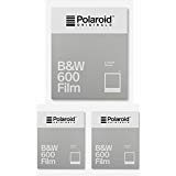 Polaroid Originals B&W 600 Instant Camera Film (8 Exposures) 3-Pack