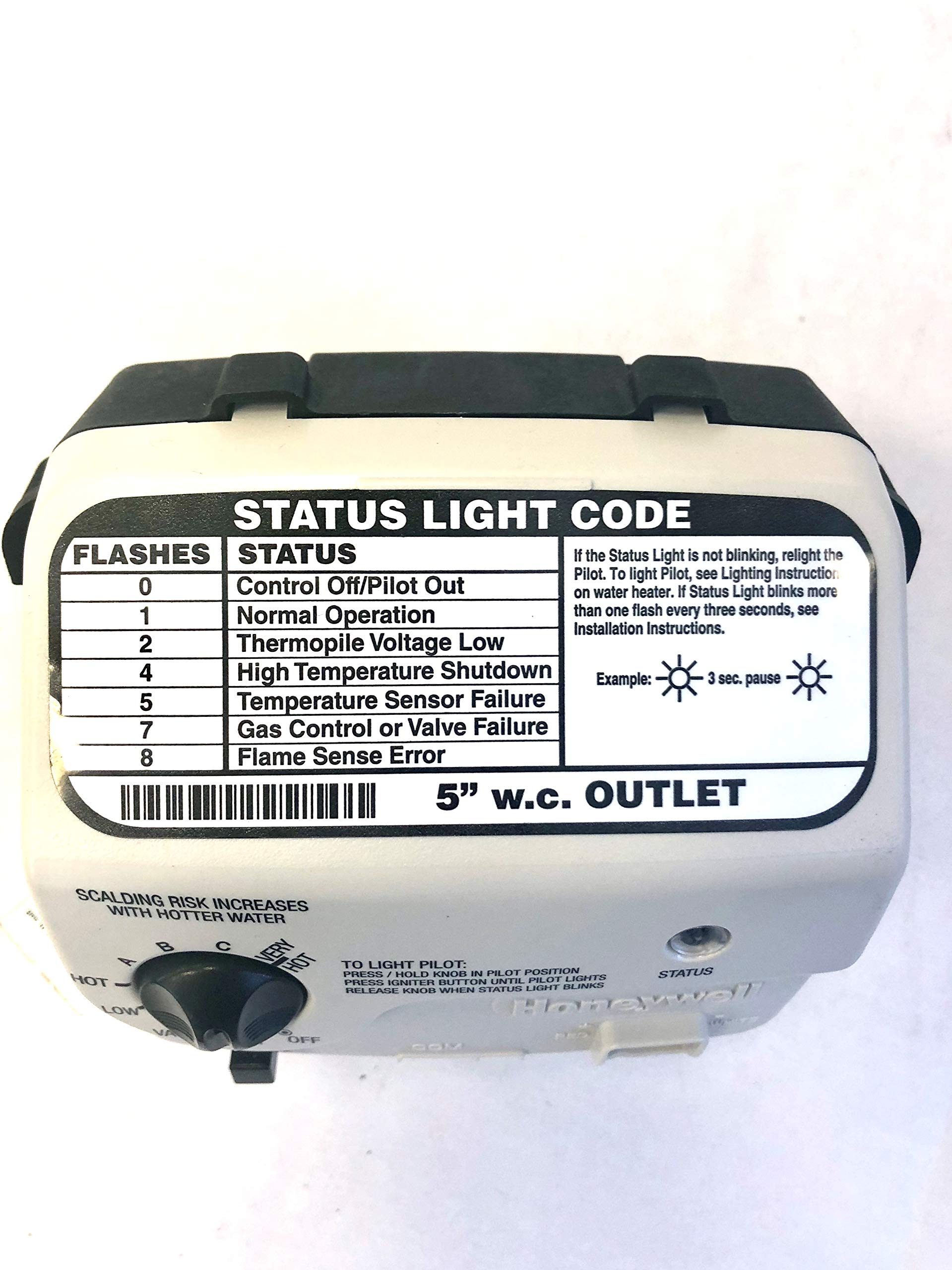 Reliance Hot Water Heater Gas Control Valve 100112336 1" Cavity Thermostat Compatible with Reliance, State, A.O. Smith, and American branded heaters