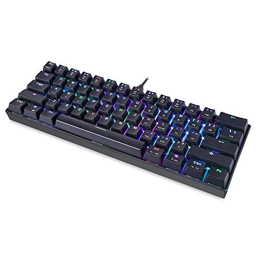 RGB Backlight Mechanical Keyboard 61 Keys Wired USB Ergonomics Gaming Keyboard with Anti-Ghost Keys