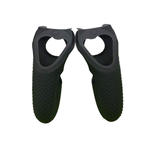 Silicone Face Mask Controller Protect Skin Set for Oculus Quest All in One VR (Black)