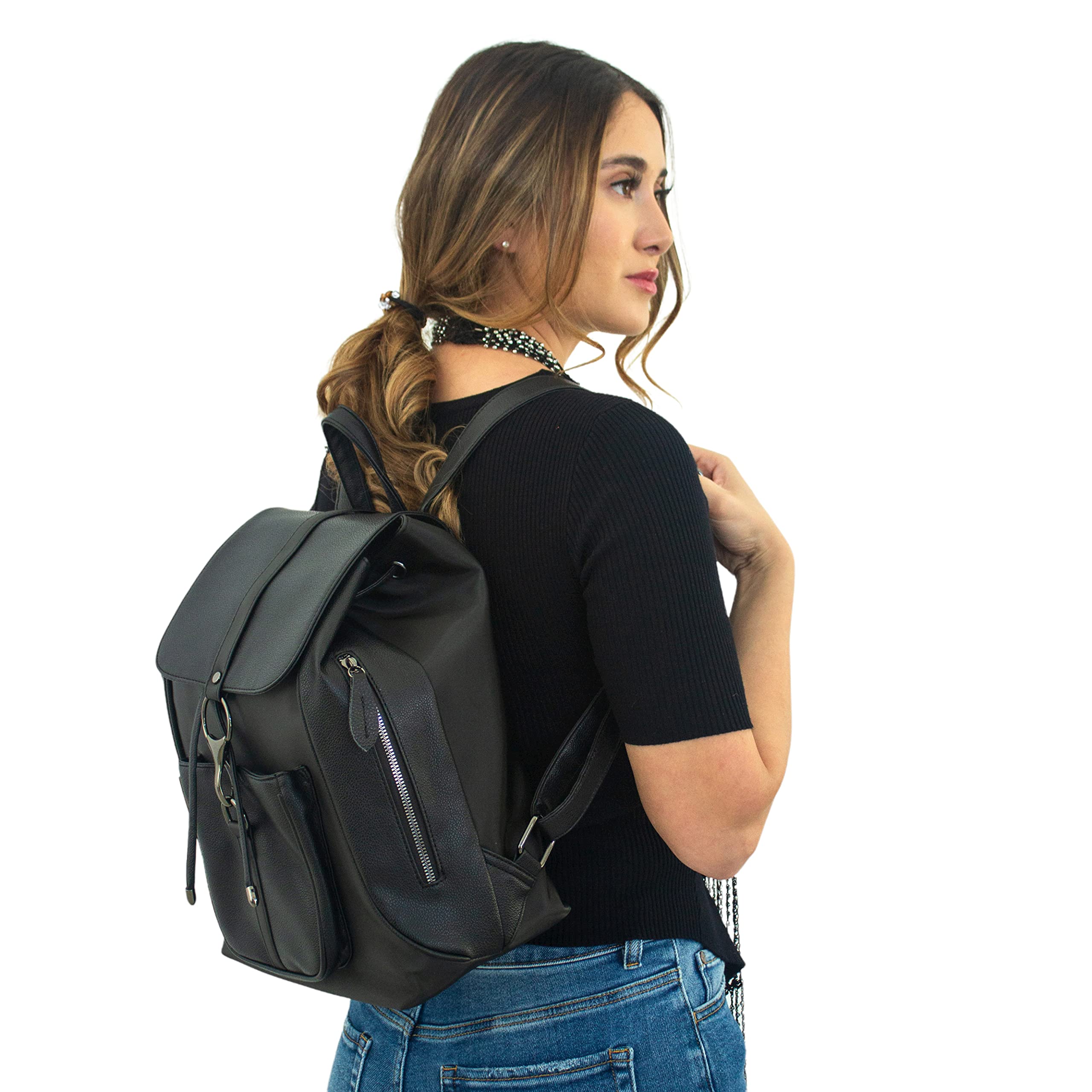 Womens Backpack Purse Vegan Leather Fashion for Daily Use, College, Work, Travel