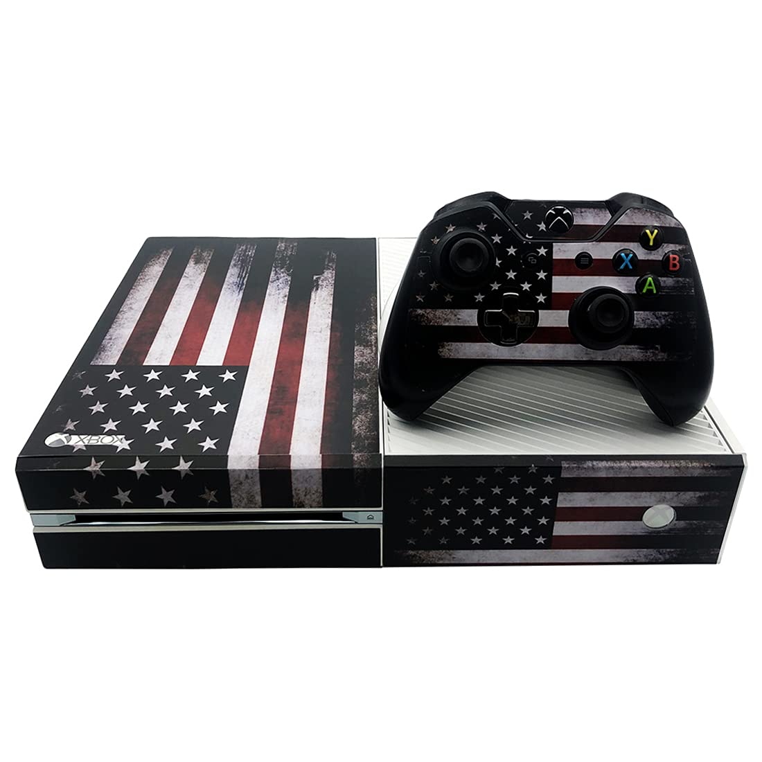 UUShop Protective Vinyl Skin Decal Cover for Xbox One Colorful Lines