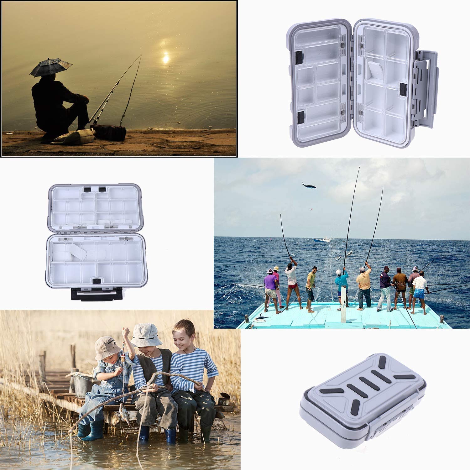 Tackle Box, Waterproof Portable Tackle Box Organizer With Storing Tackle Set Plastic Storage - Mini Utility Lures Fishing Box, Small Organizer Box Containers For Trout