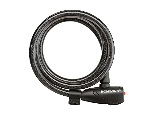 Schwinn Anti Theft Bike Lock, Security Level 1, Key Lock, 4 Foot , Black