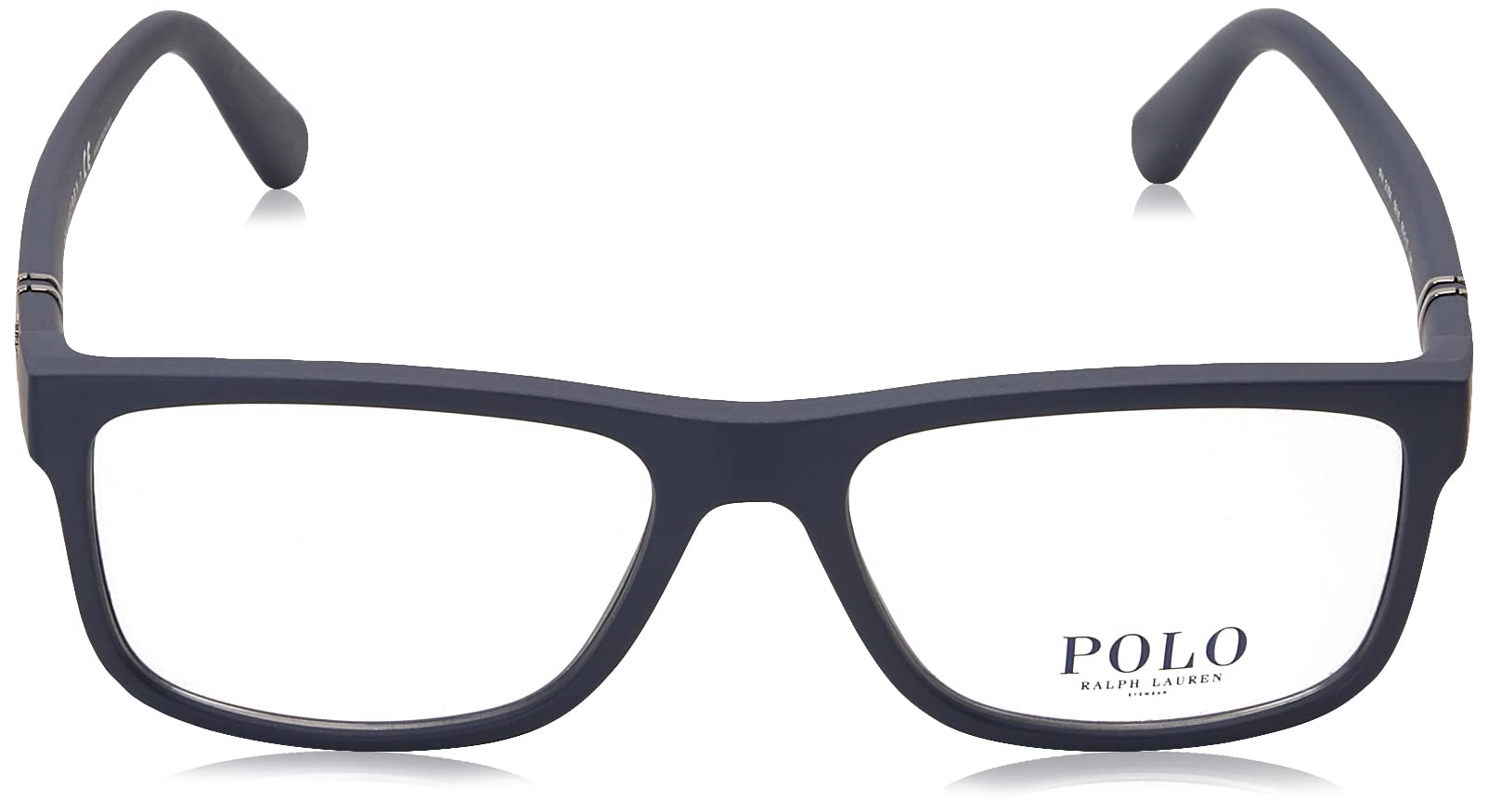 Polo Ralph Lauren Men's PH2184 Rectangular Prescription Eyewear Frames, Matte Navy Blue/Demo Lens, 55 mm