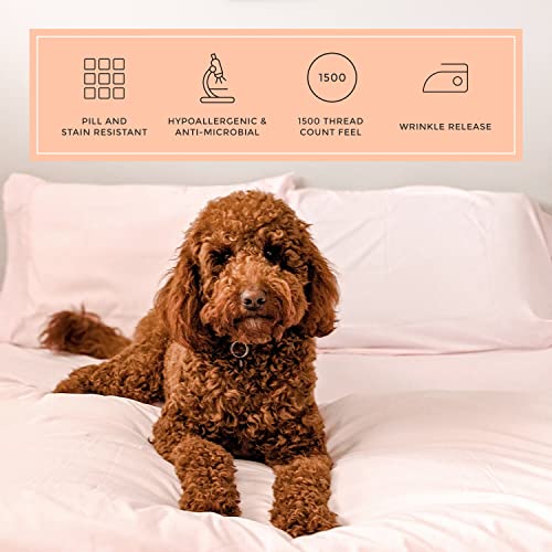 PeachSkinSheets Cotton Candy Pink Sheet Set - 1500tc Level of Softness - Extra Soft Cooling Sheets for Hot Sleepers and Night Sweats - Full Size