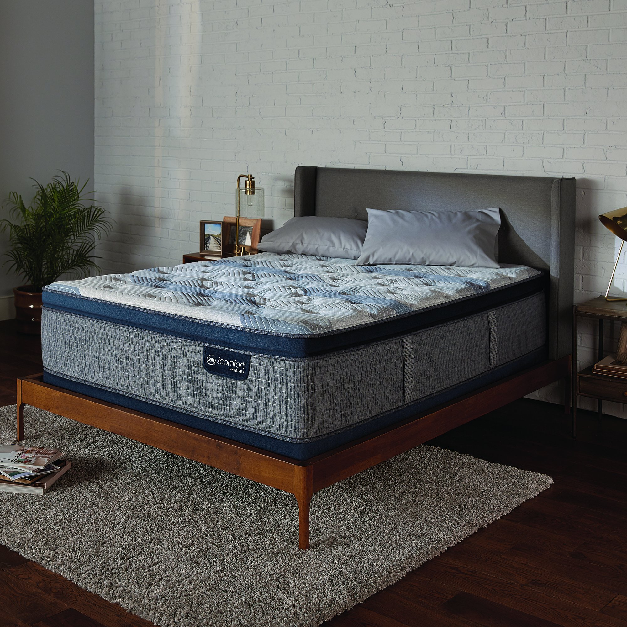 Serta Icomfort Hybrid Bed Mattress Conventional, King, Gray